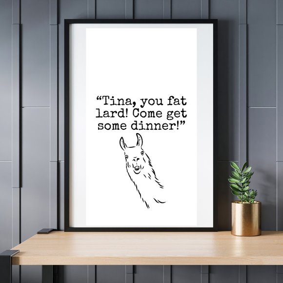 Wall Decor | Napoleon Dynamite Tina You Fat Lard Quote Print 11x17 ...
